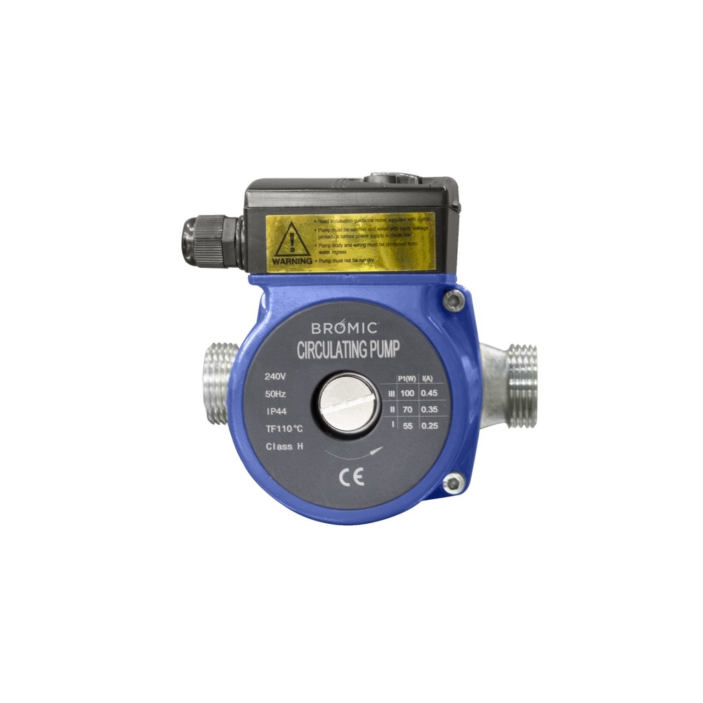 20mm Stainless Steel Hot Water Circulation Pump 240v 3 Speed c/w Unions ...